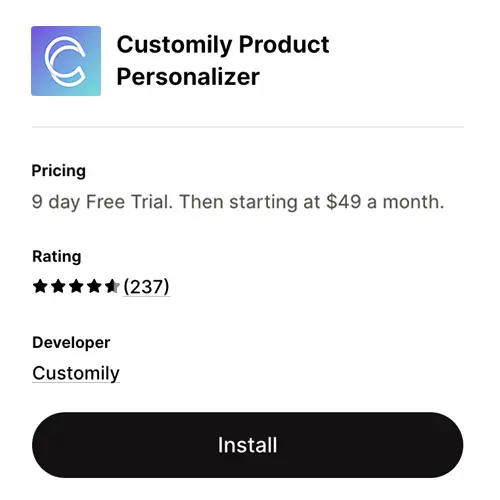 Shopify Product Personalizer | Customily